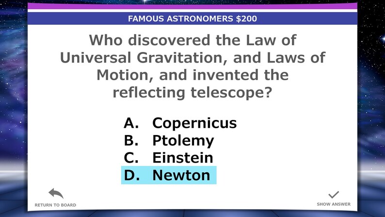 Solar System Digital Jeopardy Review Game - Fun Customizable Template ...