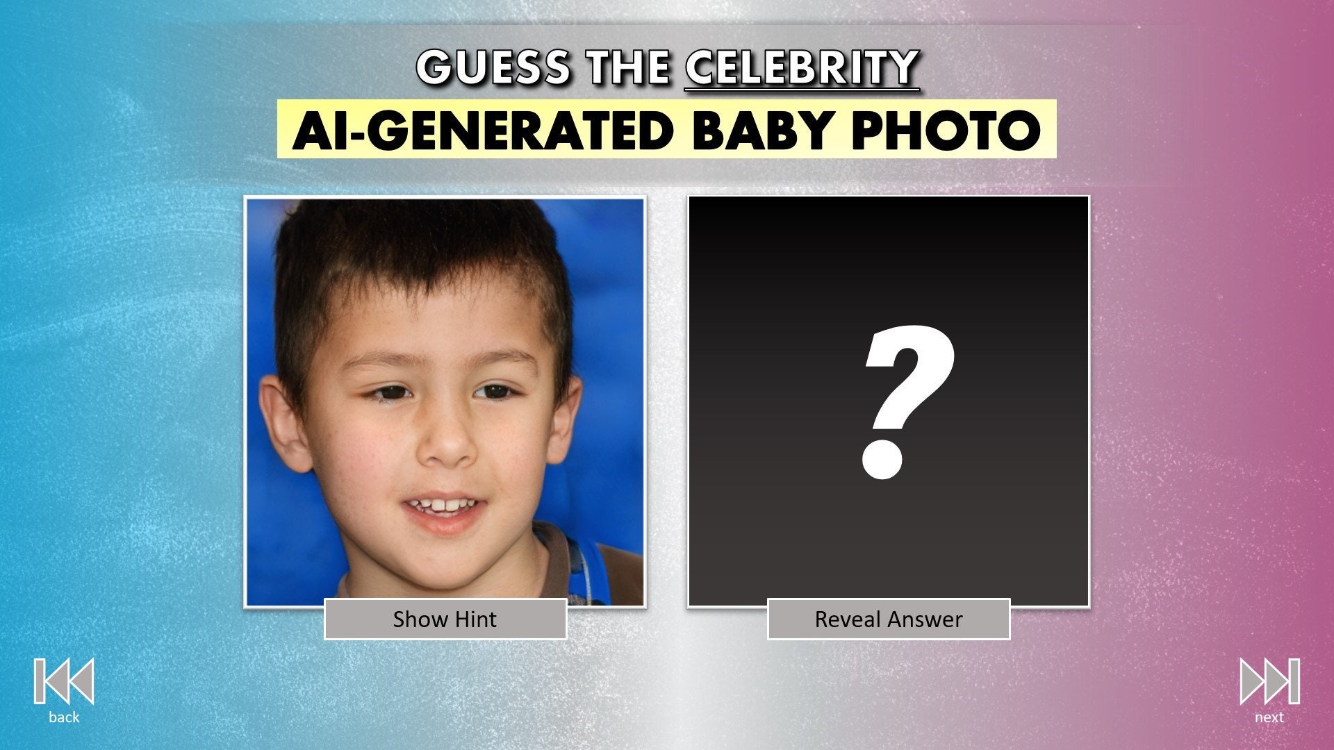 Guess the Celebrity Ai-generated Baby Photo - Baby Shower or Party ...