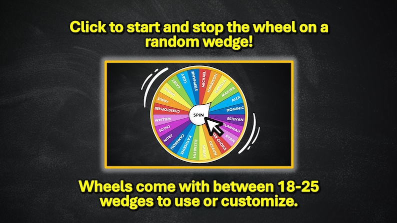 Spinning Wheel Random Selector (powerpoint) - Etsy