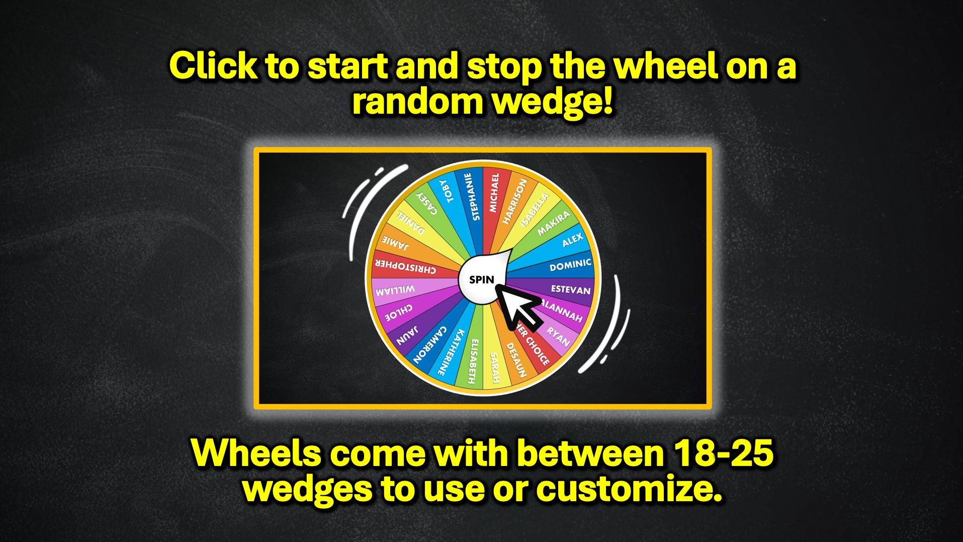 Spinning Wheel Random Selector (powerpoint) - Etsy