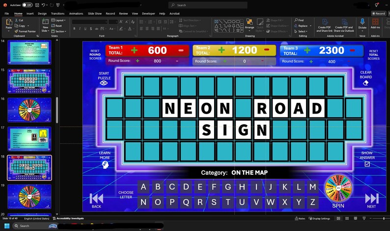 Wheel of Fortune Game: Periodic Table Chemistry (digital Powerpoint ...