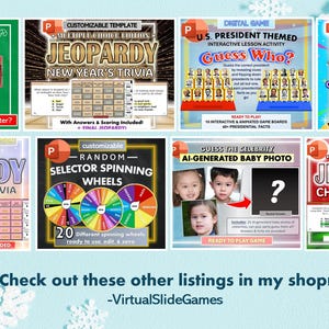 Christmas Wheel of Fortune Game: Holiday Powerpoint (digital .pptm) - Etsy