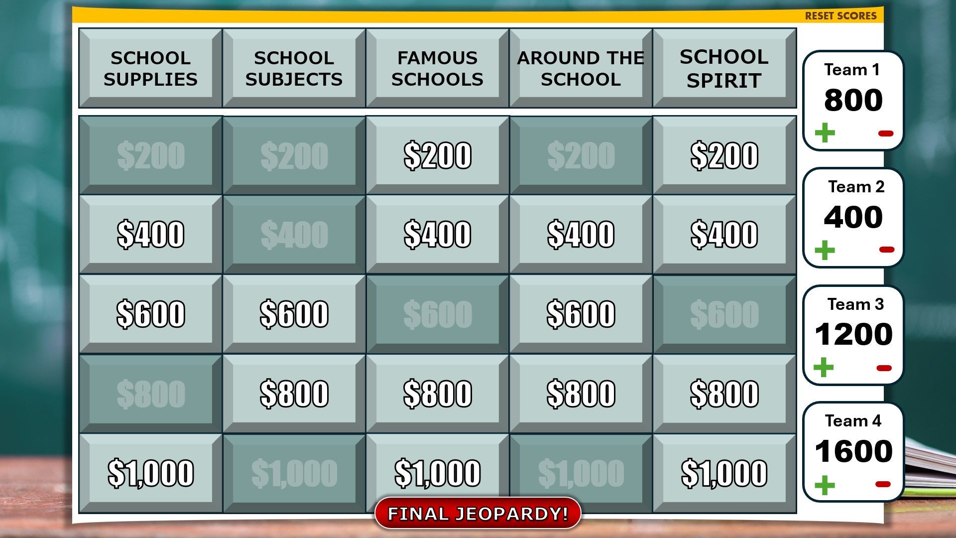 Jeopardy - "back to School" Digital Trivia Game (for MS Powerpoint ...