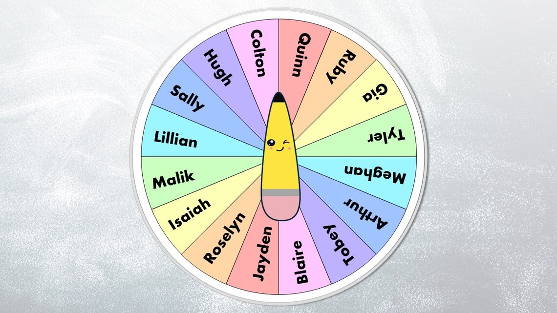 Powerpoint Spinning Wheel: Customizable Classroom Random Student ...