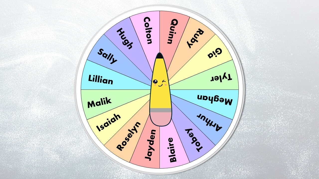 Powerpoint Spinning Wheel: Customizable Classroom Random Student ...