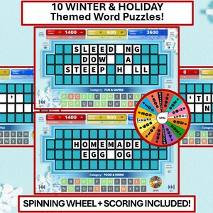 Christmas Wheel of Fortune Game: Holiday Powerpoint (digital .pptm) - Etsy