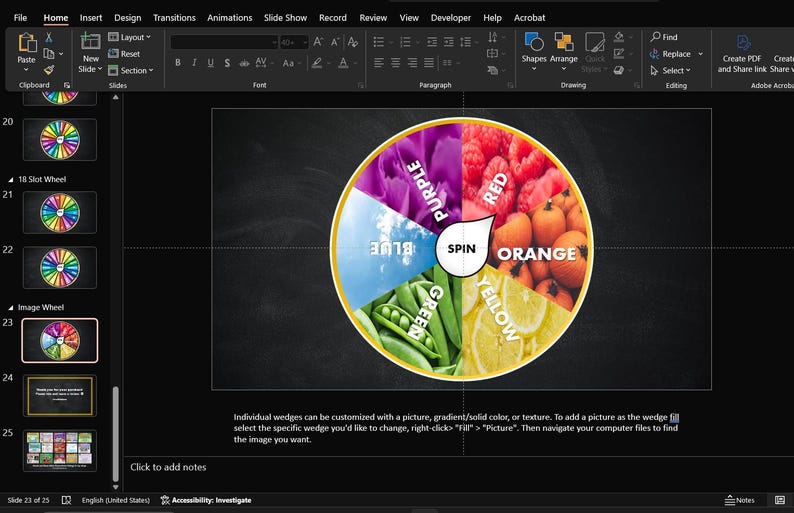 Spinning Wheel Random Selector (powerpoint) - Etsy