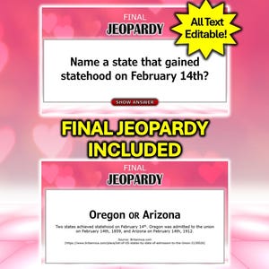 Valentine's Day Trivia - Jeopardy Powerpoint Game With Scoring ...