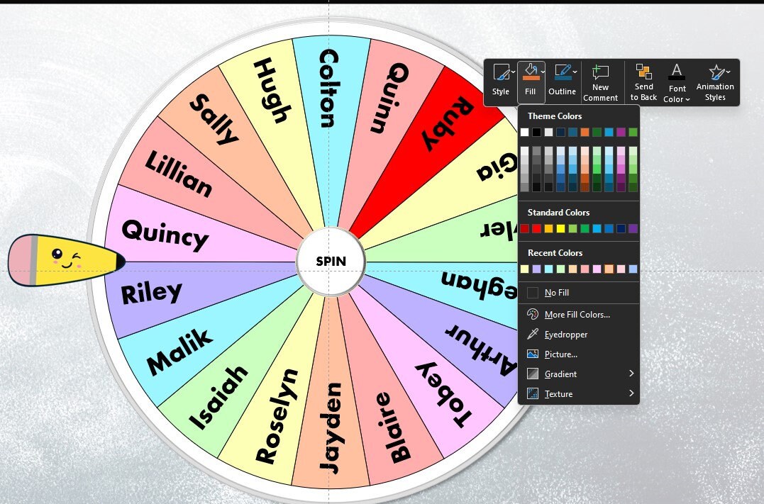 Customizable Random Spinning Wheel Selectors for Microsoft Powerpoint ...