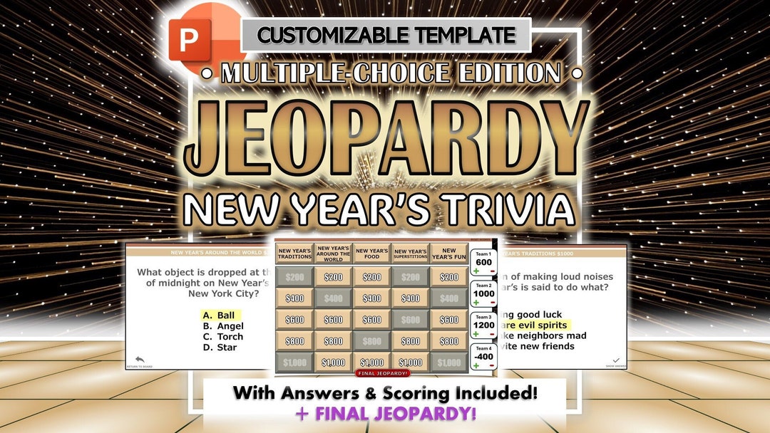 Digital Jeopardy New Year's Day Trivia - Party Game for Microsoft ...