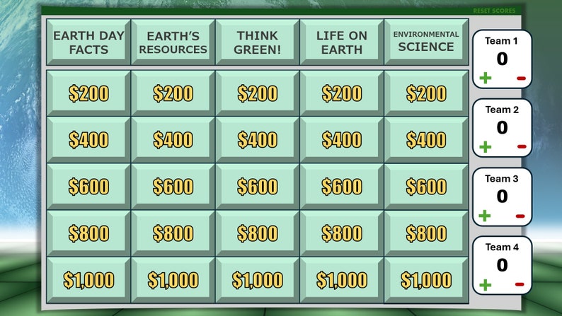 Earth Day Jeopardy Trivia Game - Digital Resource Activity for ...