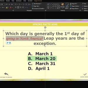 1st Day of Spring Jeopardy Game - Digital Powerpoint Activity With ...