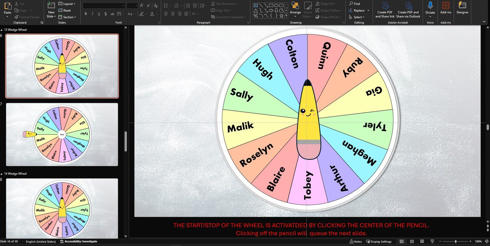 Customizable Random Spinning Wheel Selectors for Microsoft Powerpoint ...