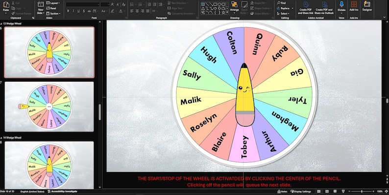 Customizable Random Spinning Wheel Selectors for Microsoft Powerpoint ...