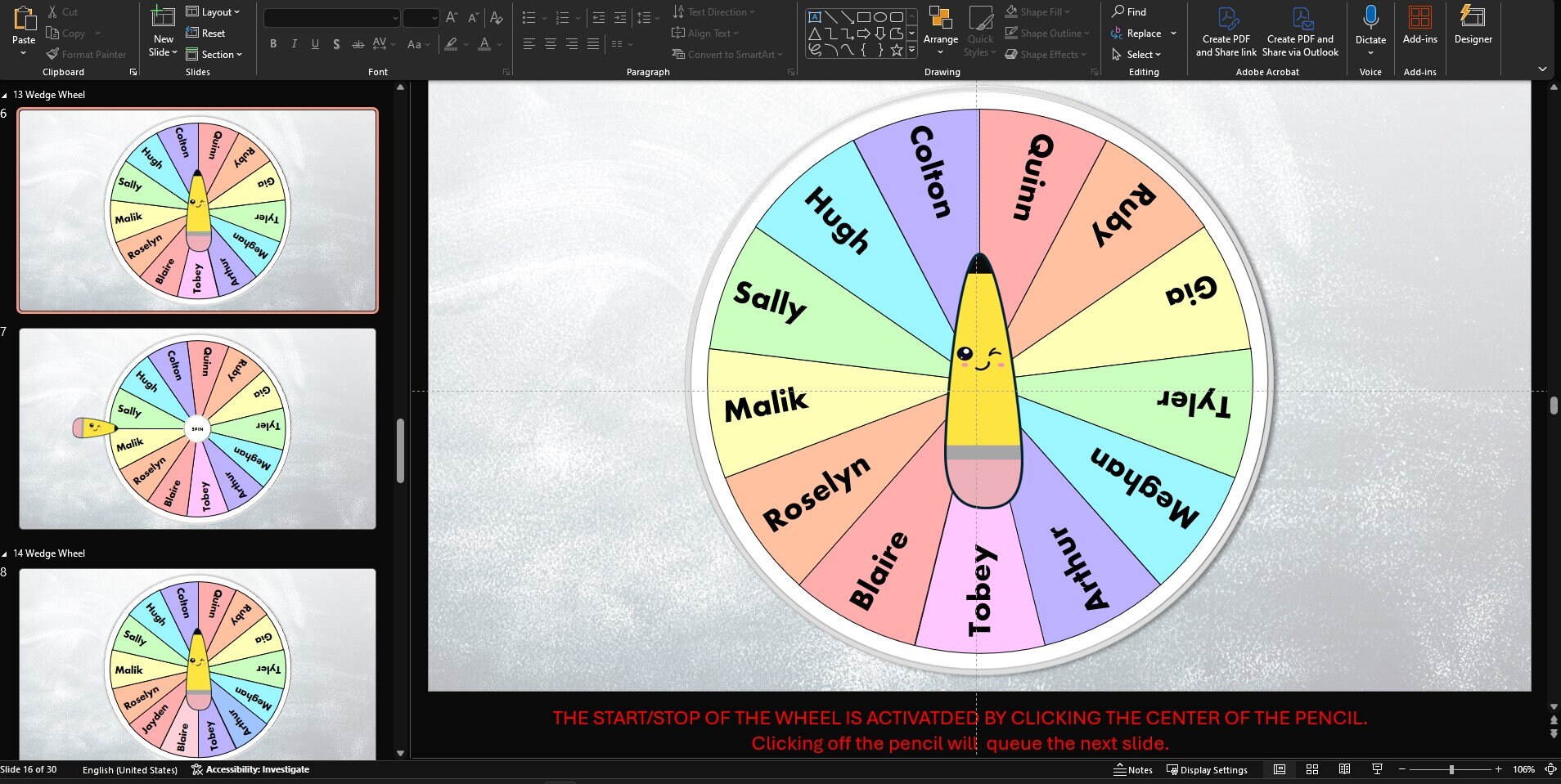 Customizable Random Spinning Wheel Selectors for Microsoft Powerpoint ...