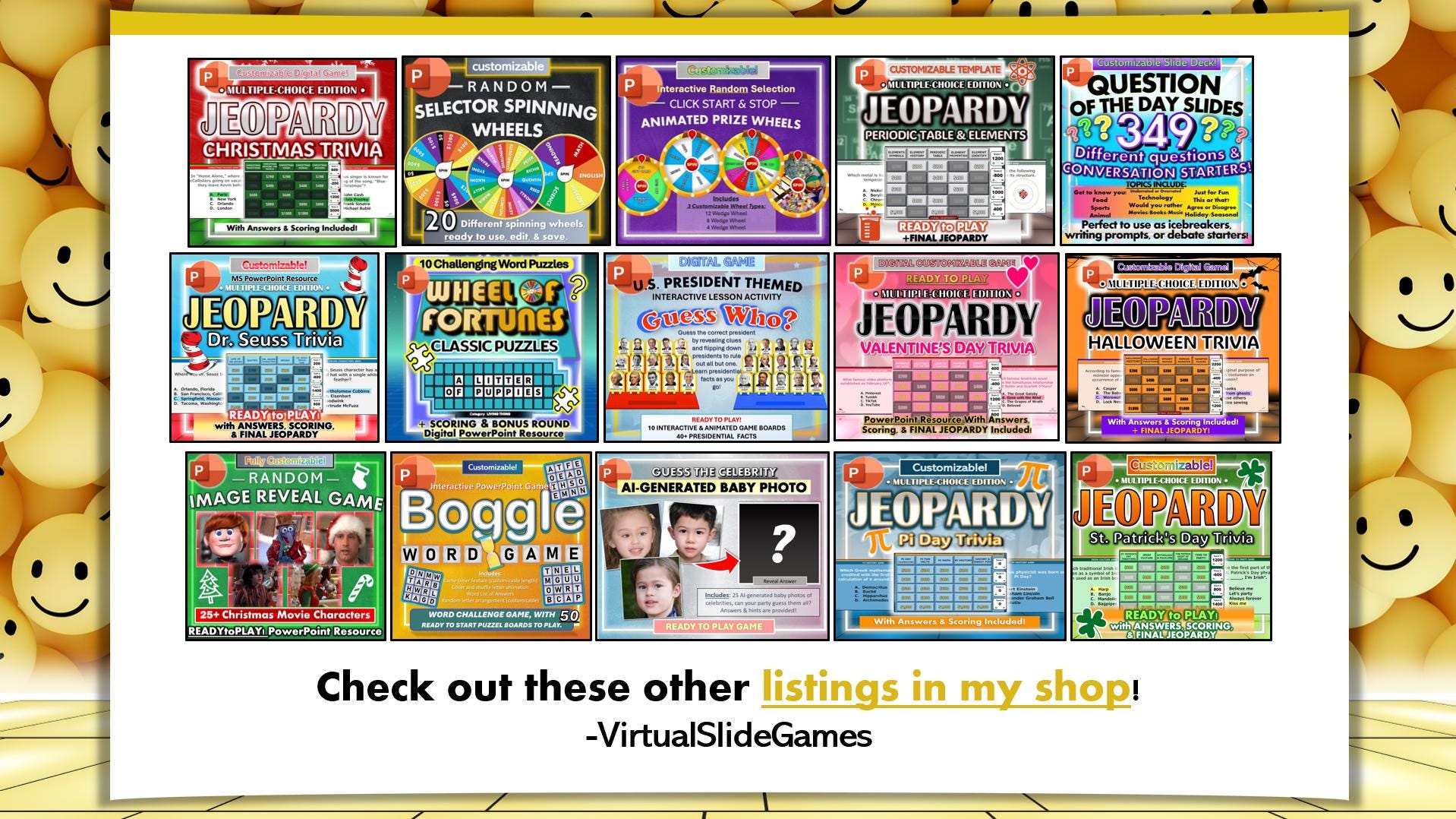 Jeopardy Powerpoint Game: Fun Trivia Template With Scoring (digital ...