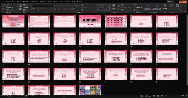 Valentine's Day Trivia - Jeopardy Powerpoint Game With Scoring ...