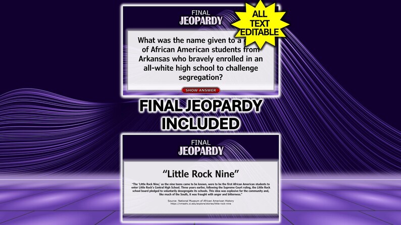 Black History Month Jeopardy Game: Digital Classroom Trivia (MS ...