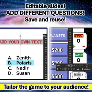 Solar System Digital Jeopardy Review Game - Fun Customizable Template ...