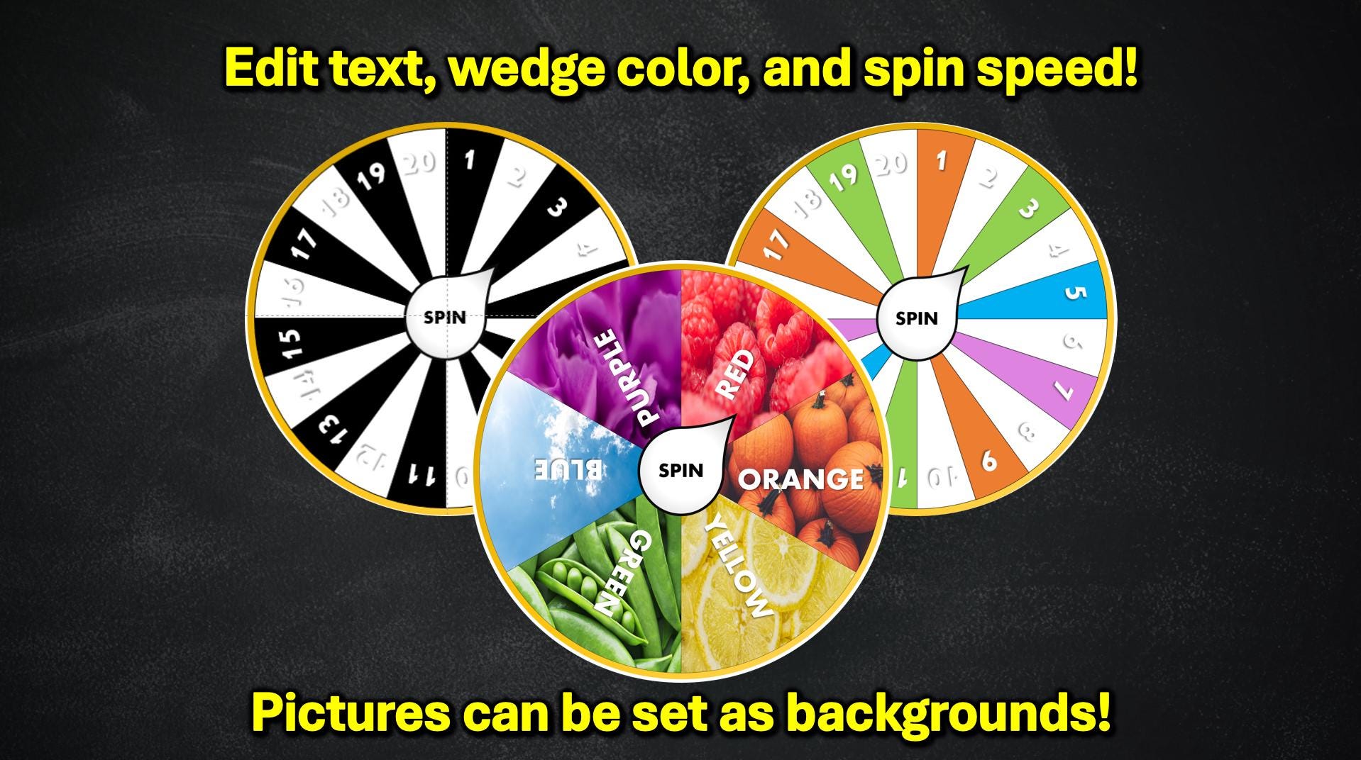 Spinning Wheel Random Selector (powerpoint) - Etsy
