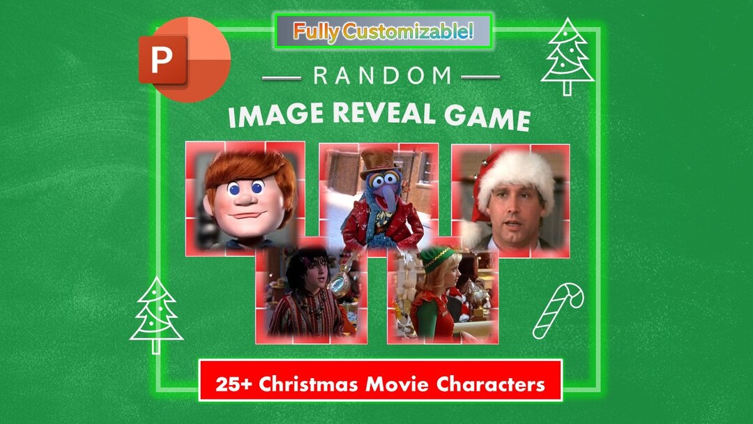 Image Reveal Game 3x3 Christmas Movie Character Challenge powerpoint - Etsy