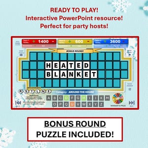 Christmas Wheel of Fortune Game: Holiday Powerpoint (digital .pptm) - Etsy