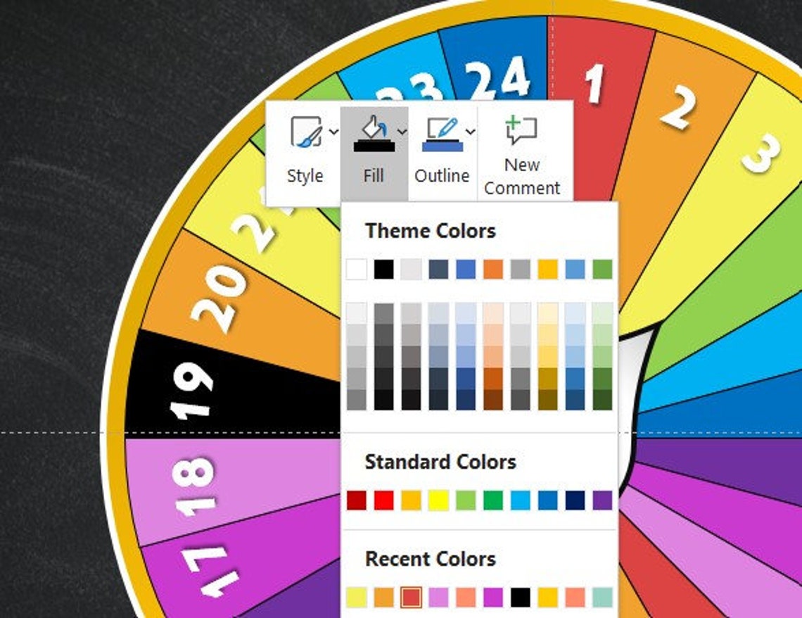 Spinning Wheel Random Selector powerpoint - Etsy