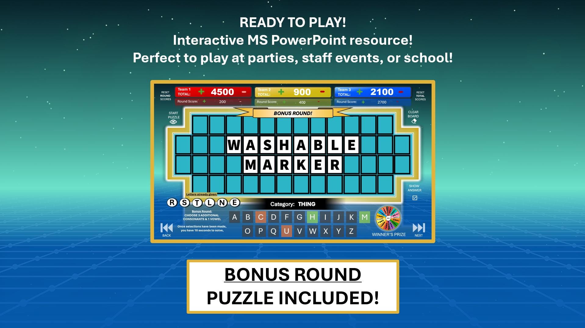Wheel of Fortune Powerpoint Game: 10 Classic Puzzles (digital Download ...