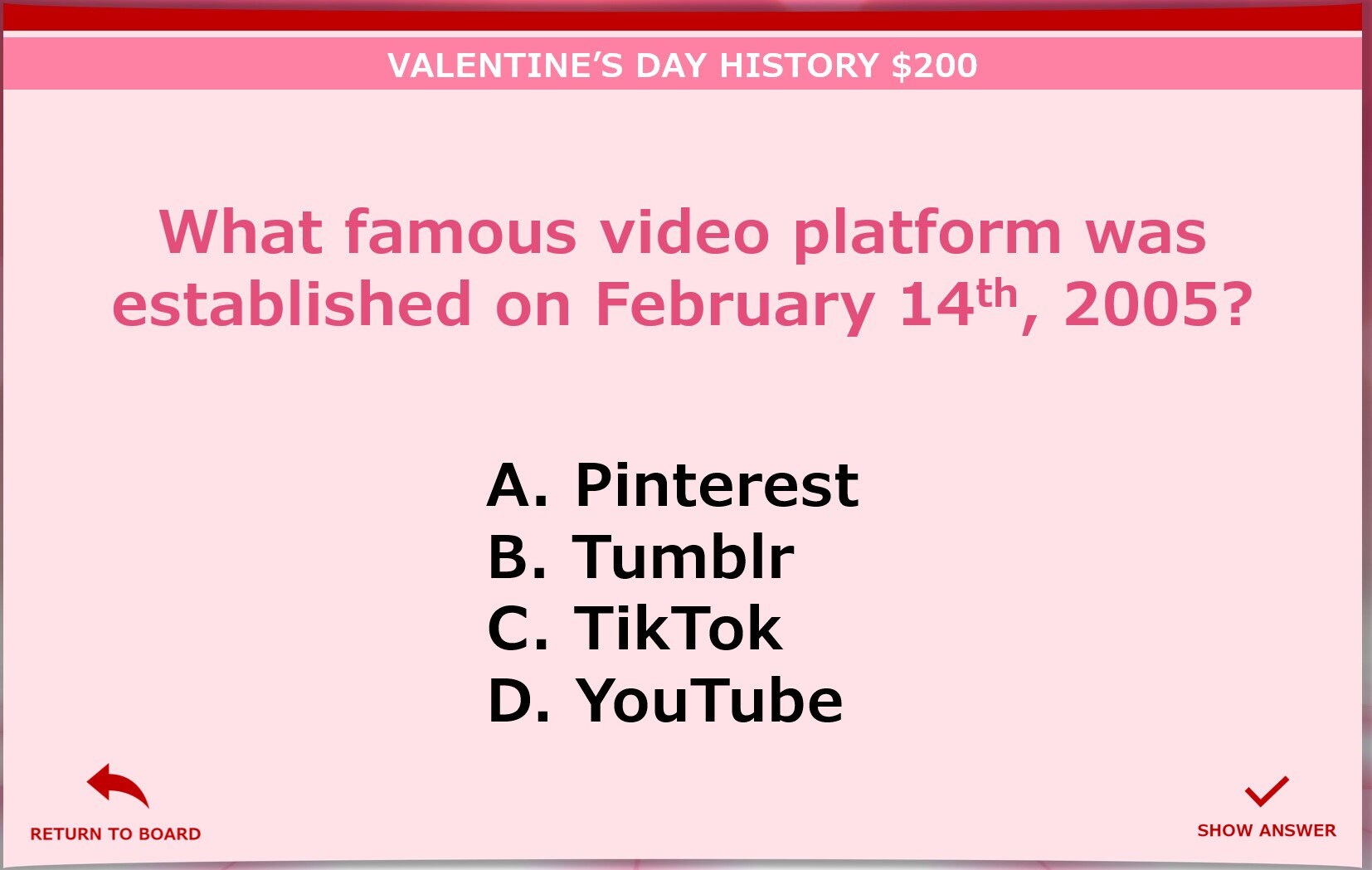 Valentine's Day Trivia Jeopardy Powerpoint Game With Scoring ...