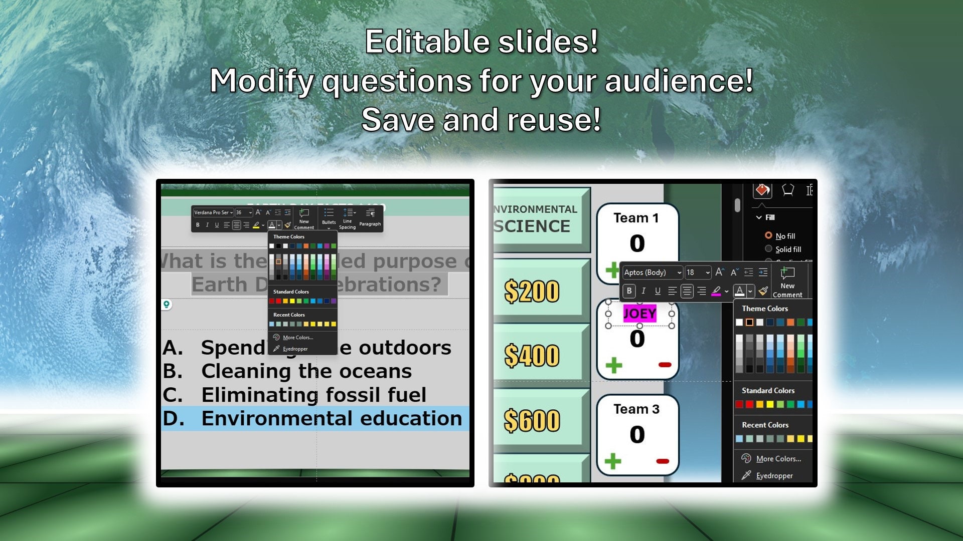 Earth Day Jeopardy Trivia Game Digital Resource Activity for Powerpoint ...