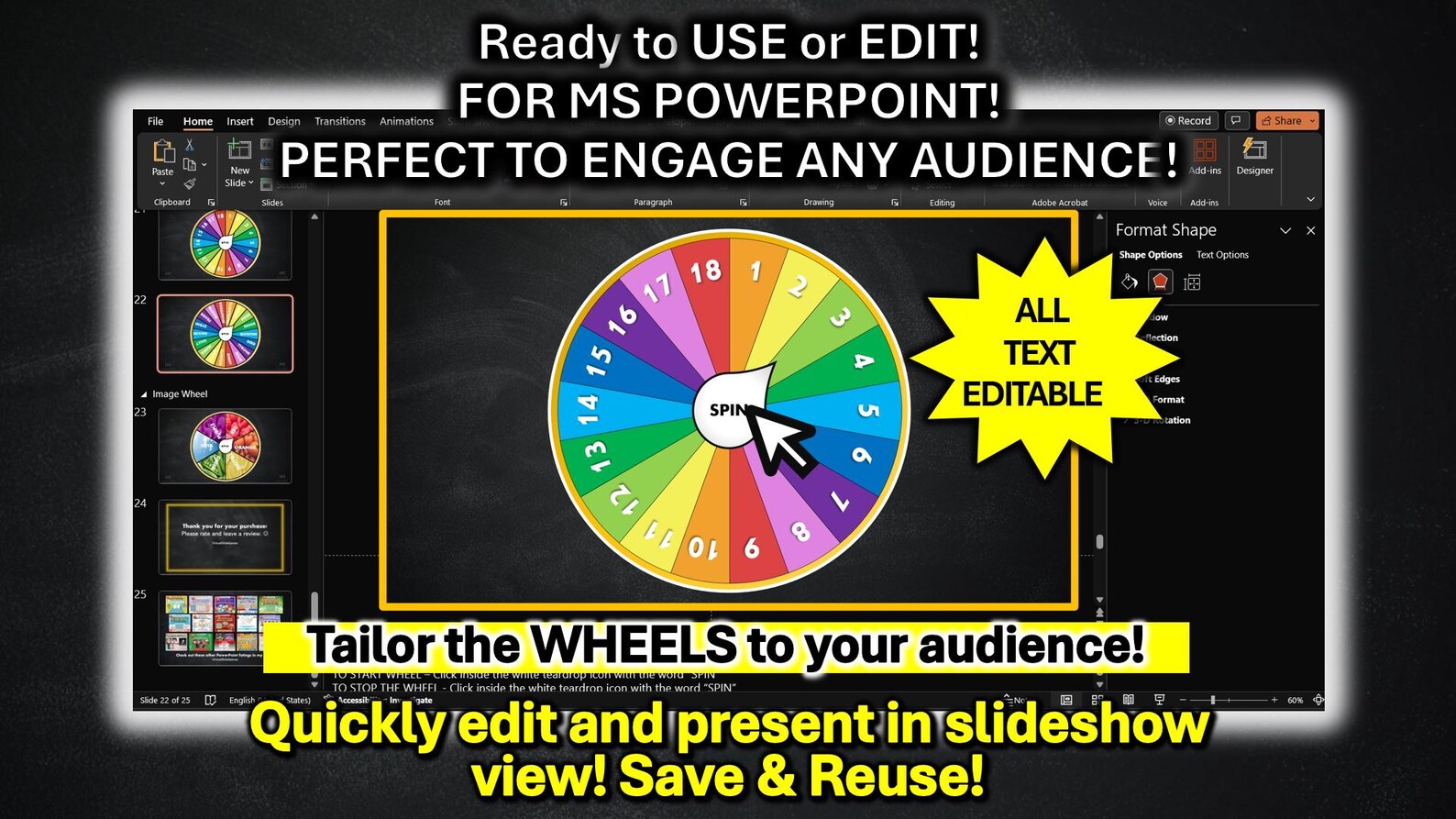 Spinning Wheel Random Selector (powerpoint) - Etsy
