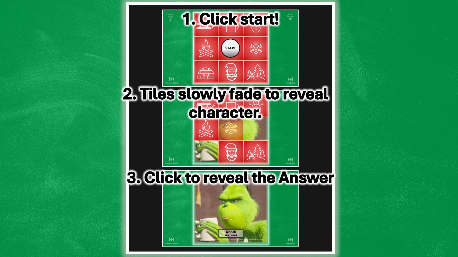 Image Reveal Game 3x3 - Christmas Movie Character Challenge (powerpoint ...