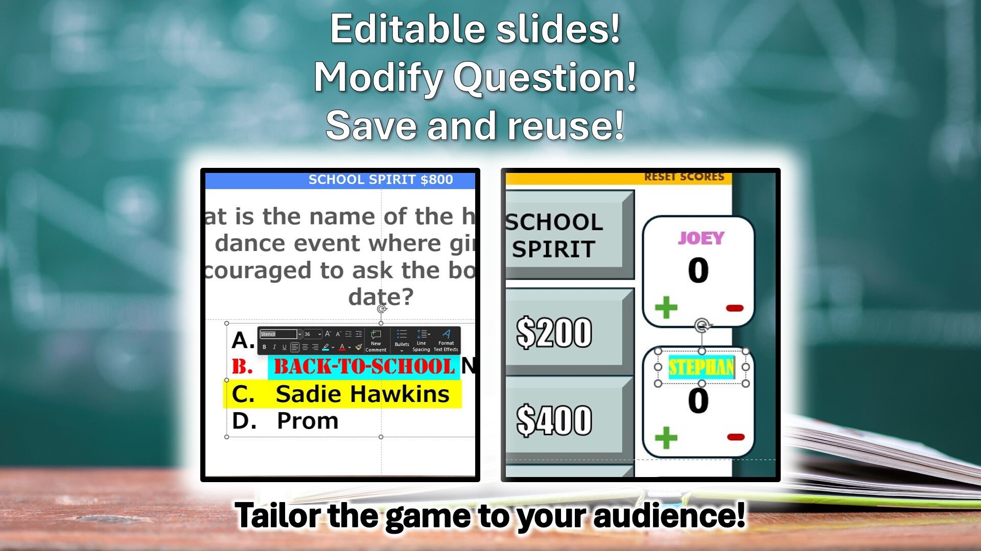 Jeopardy - "back to School" Digital Trivia Game (for MS Powerpoint ...