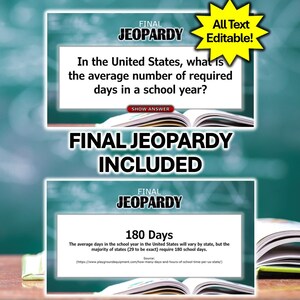 Jeopardy - "back to School" Digital Trivia Game (for MS Powerpoint ...