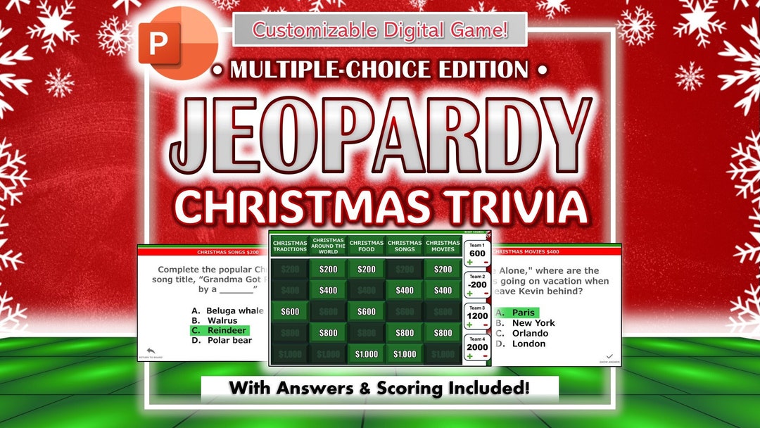 Christmas Holiday Jeopardy Trivia Game - Digital Resource Activity for ...