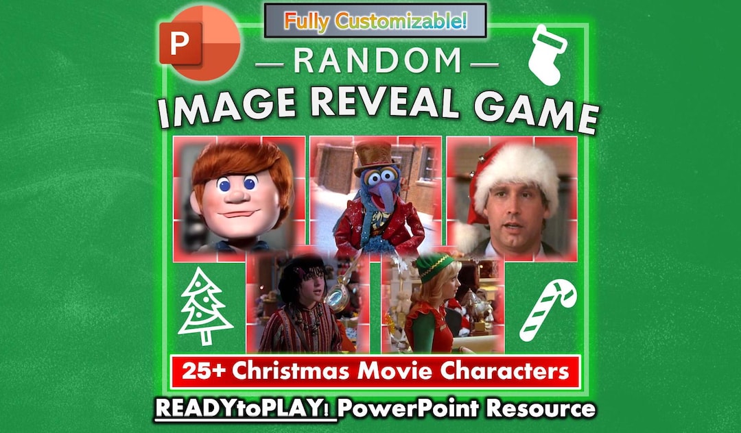 Image Reveal Game 3x3 - Christmas Movie Character Challenge (powerpoint ...