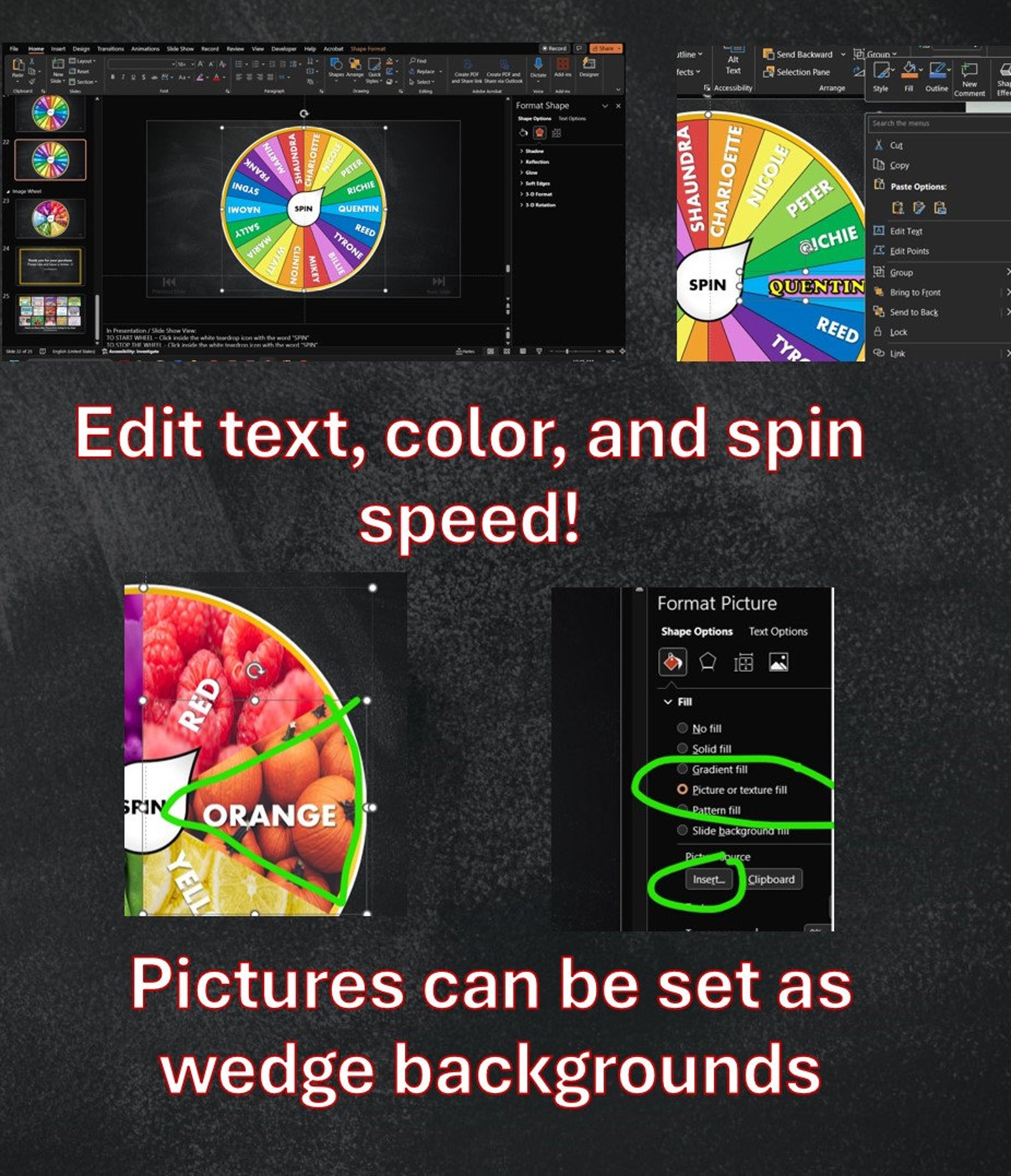 Spinning Wheel Random Selector (powerpoint) - Etsy