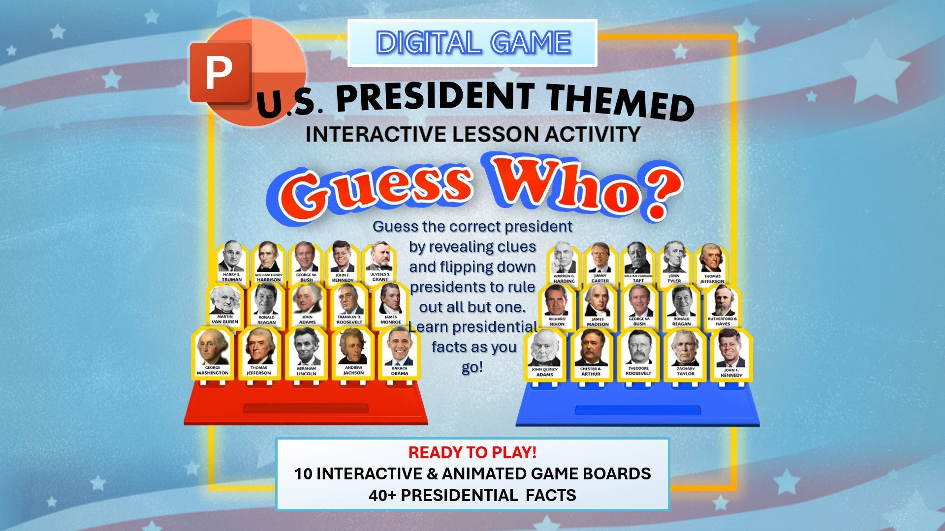 Presidential Trivia Game: U.S. Presidents, Interactive Powerpoint ...