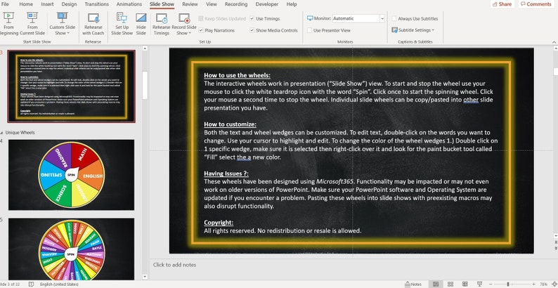 Spinning Wheel Random Selector (powerpoint) - Etsy