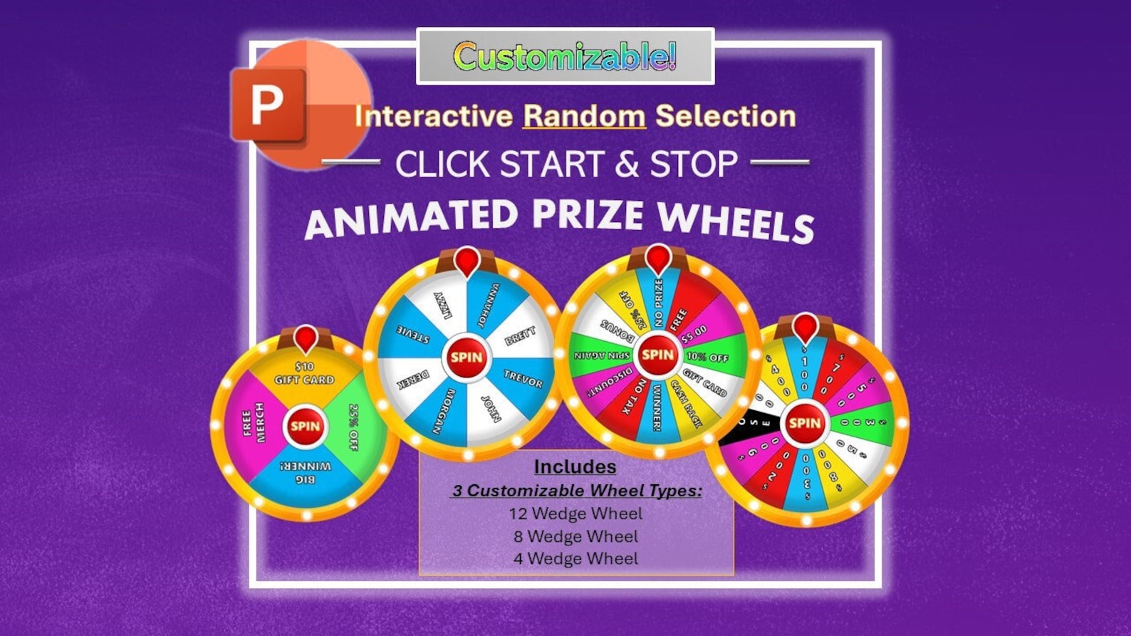Random Select Digital Prize Wheel - Interactive & Customizable ...