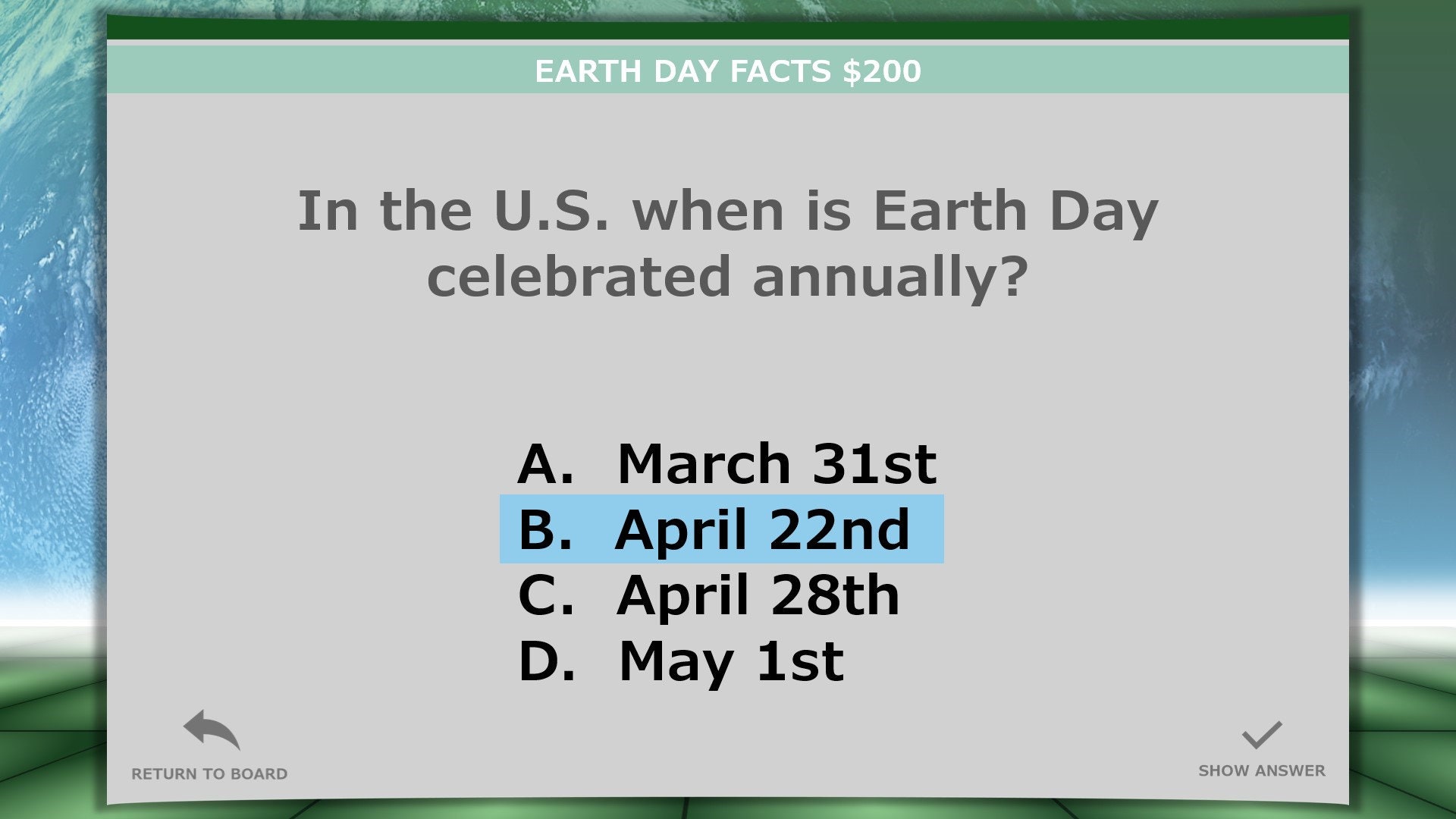 Earth Day Jeopardy Trivia Game - Digital Resource Activity for ...