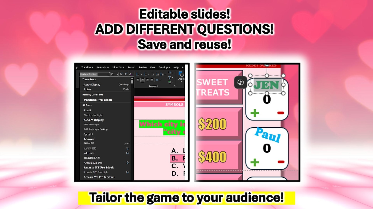 Valentine's Day Trivia - Jeopardy Powerpoint Game With Scoring ...