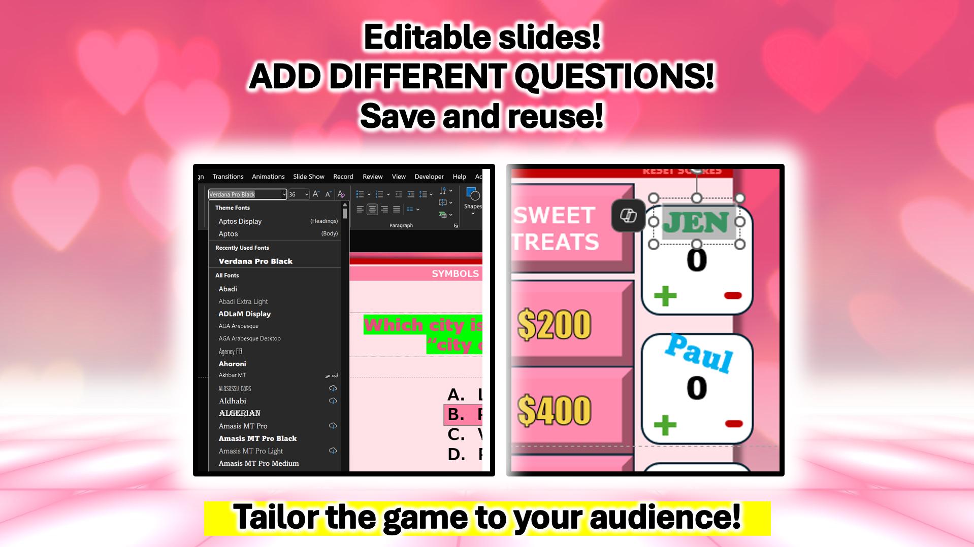 Valentine's Day Trivia - Jeopardy Powerpoint Game With Scoring ...