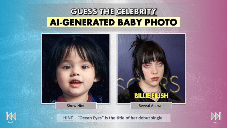 Guess the Celebrity Ai-generated Baby Photo - Baby Shower or Party ...
