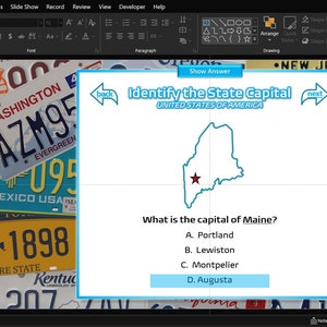 50 State Capitals - Multiple Choice PPT Game - Etsy