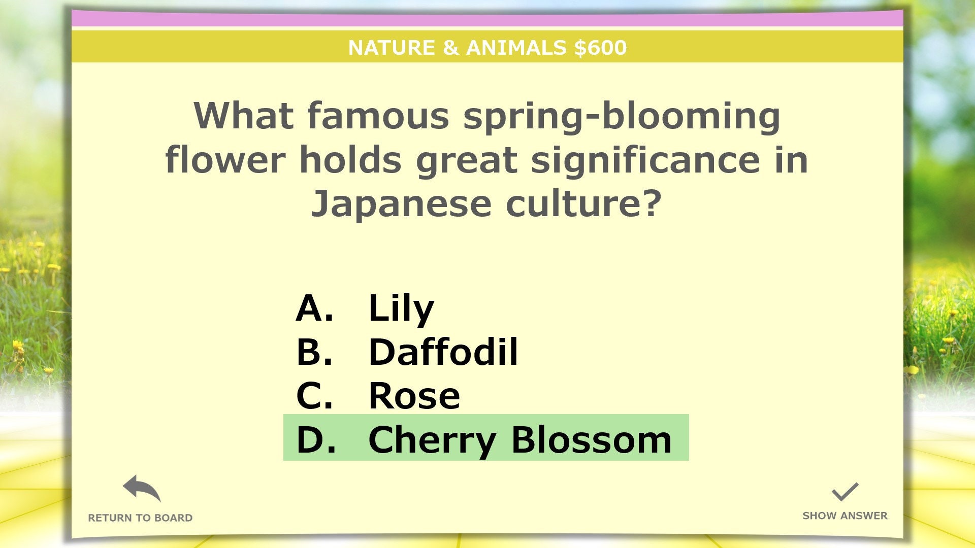 1st Day of Spring Jeopardy Game - Digital Powerpoint Activity With ...