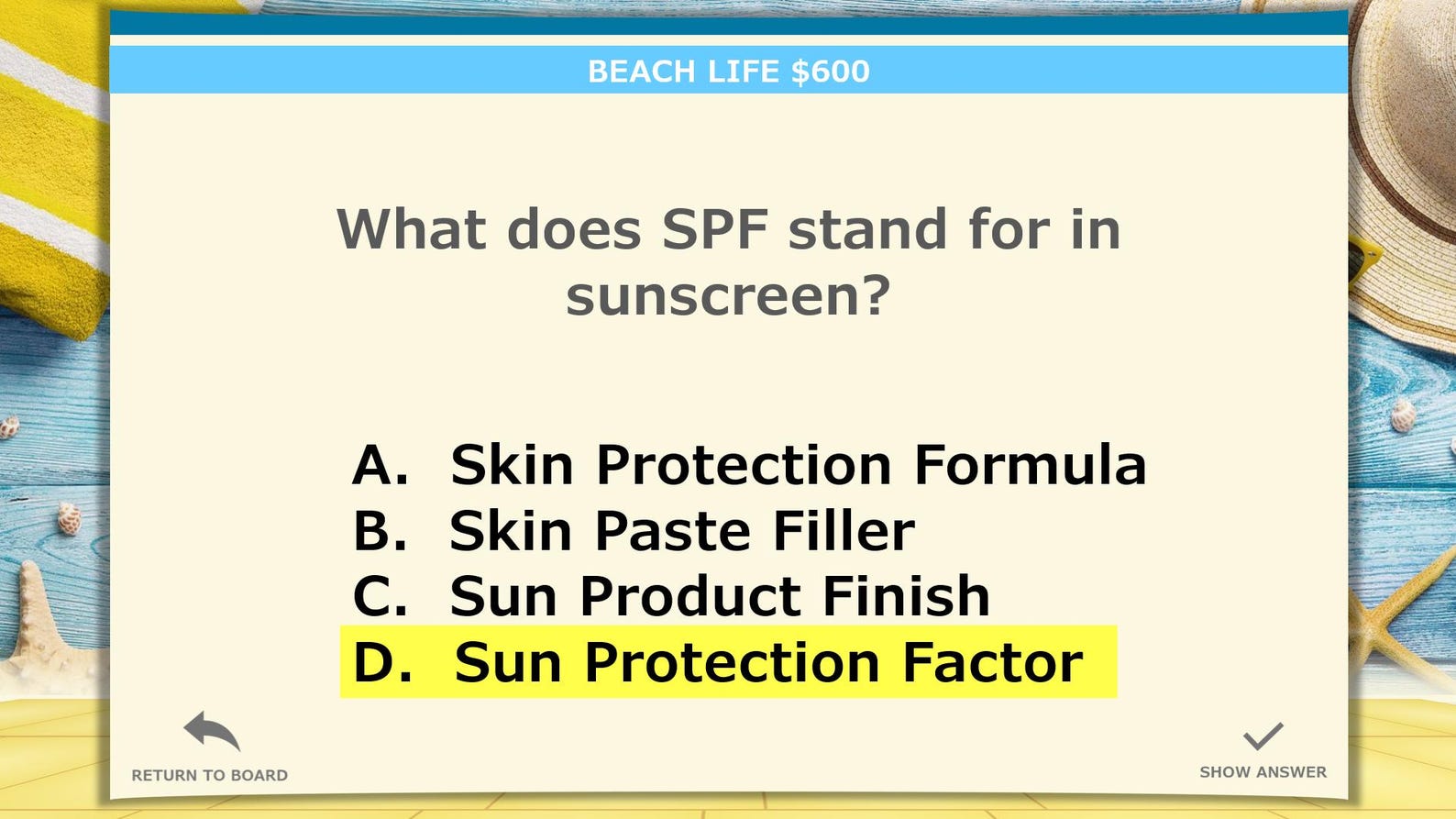Summer Fun Jeopardy Trivia - Digital Party Game, Customizable Resource ...