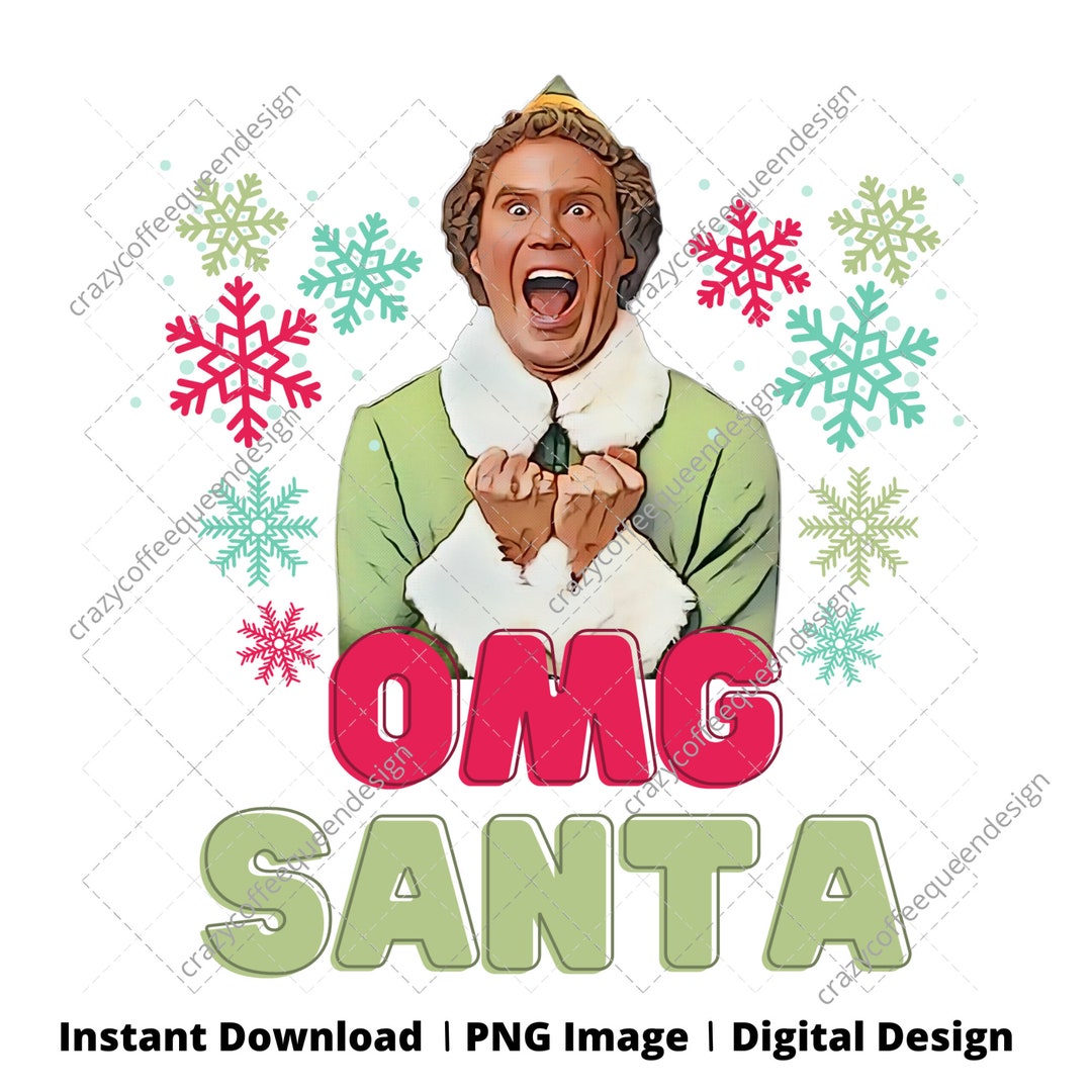 Omg Santa elf png archivo digital para sublimación - Etsy España