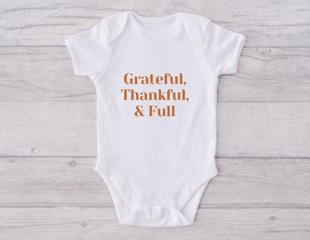 Thanksgiving Grateful Bodysuit| Gerber Baby| Organic Cotton Onesies ...