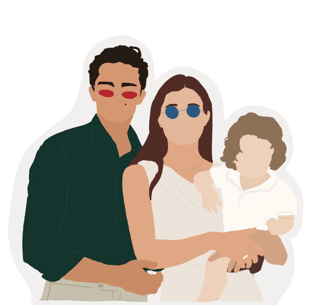 Faceless Portrait Stickers | Portrait Minimalistic Sticker ...